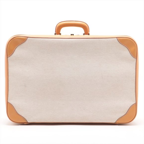 Hermes | Bags | Hermes U Engraved Toile H Leather Trunk Beige Hard Case ...